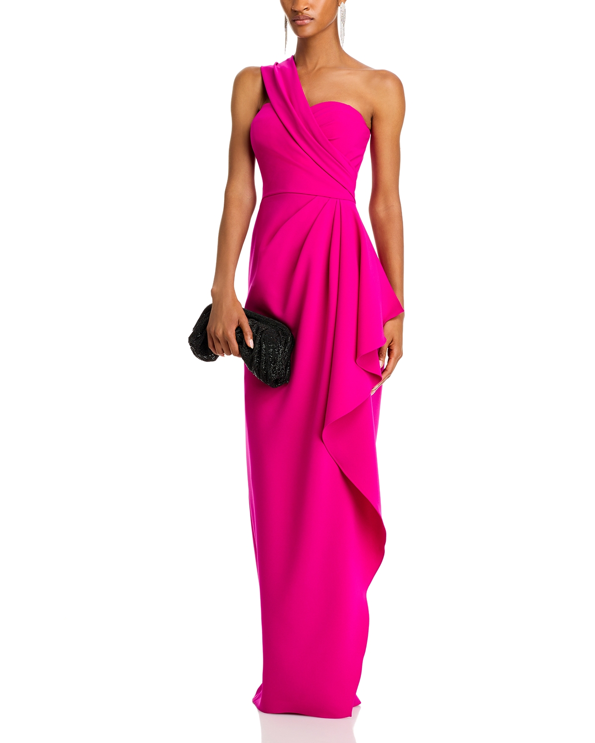 RICKIE FREEMAN FOR TERI JON Teri Jon By Rickie Freeman One Shoulder Gown